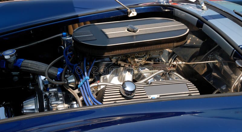 Classic car engine stock photo. Image of blue, motor - 19463518