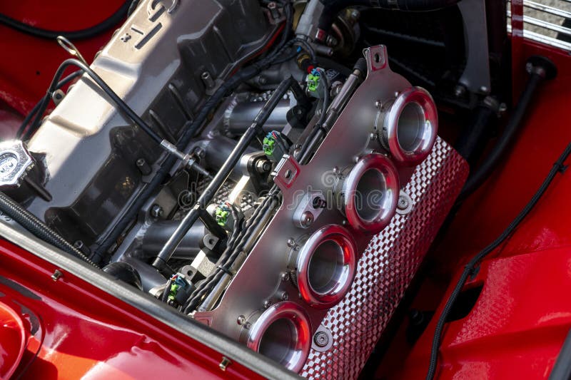 Sport Race Classic Retro Engine Itb Intake Manifold Editorial Image ...