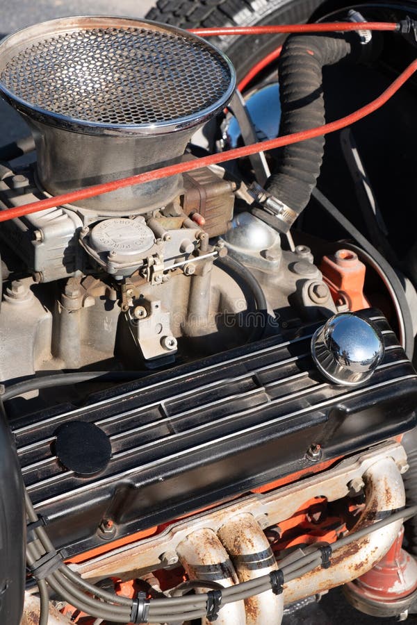 Classic car engine stock image. Image of aged, oldtimers - 169215569