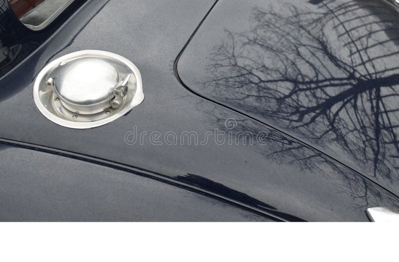 Classic car fuel cap. stock image. Image of bodywork - 48696303