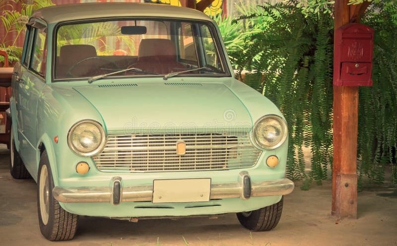 Classic Car in the Garage . Stock Photo - Image of luxury, automobile ...