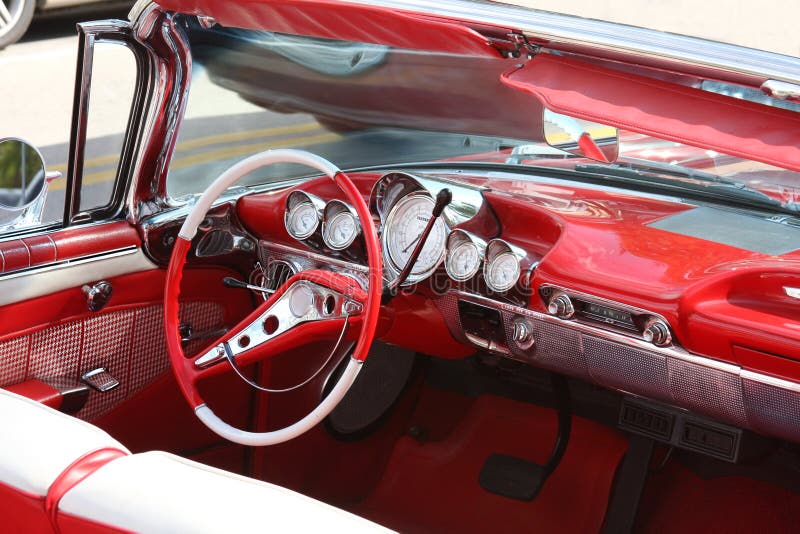 Classic car interior stock image. Image of front, copy - 13106369