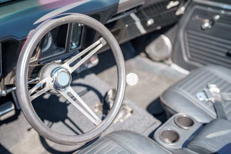 Classic Car Interior Cabin Photo Editorial Stock Image - Image of ...