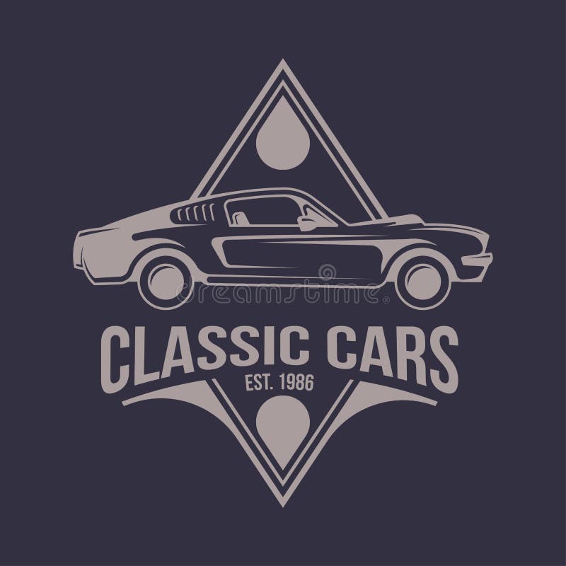 Classic Car Logo Badge Concept Vector Stock Vector - Illustration of ...