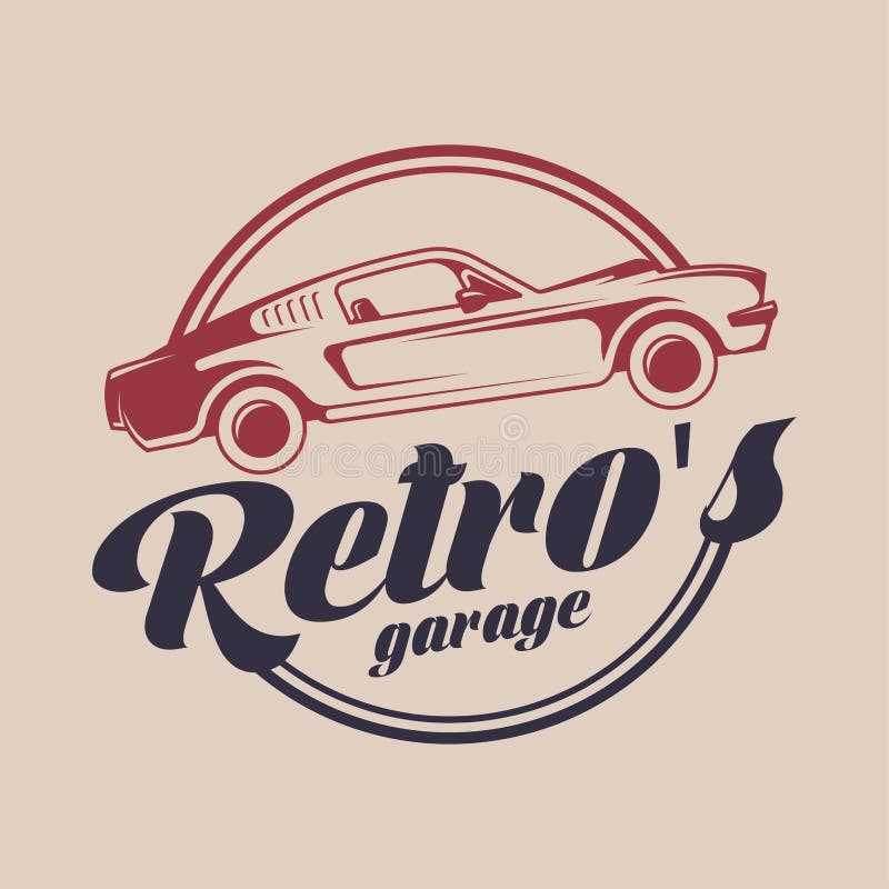 Classic Car Logo Badge Concept Vector Stock Vector - Illustration of ...