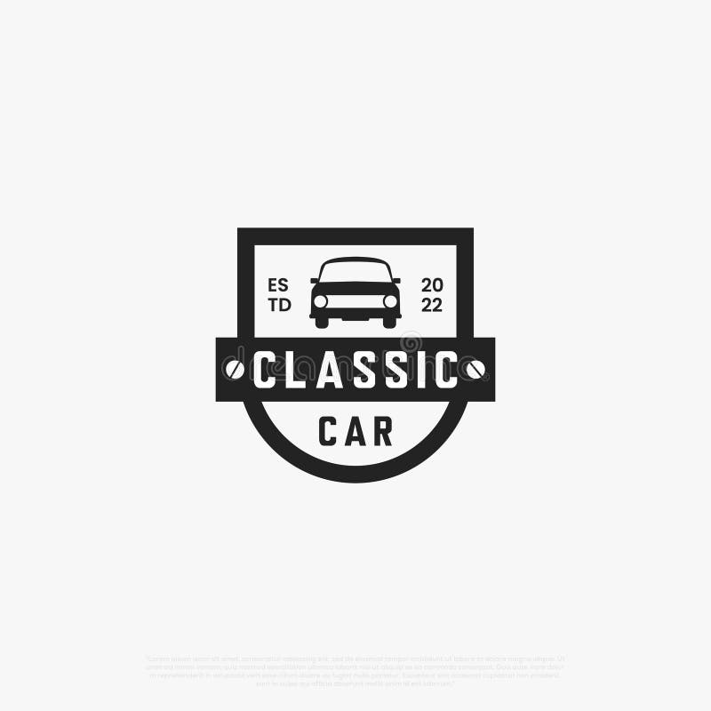 Classic Car Logo Design Vintage, Car Mechanic Logo, Old School Mechanic ...
