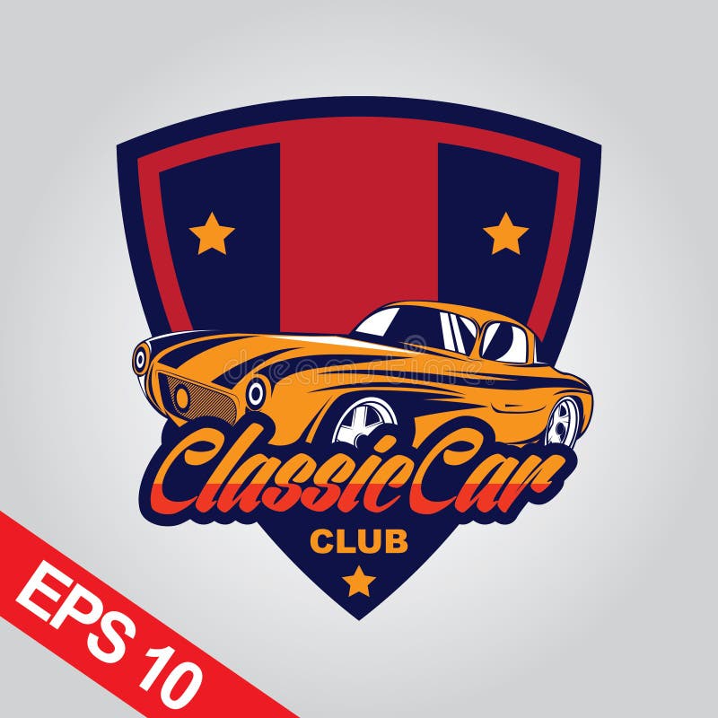 Classic Car Logo Template stock vector. Illustration of automobile ...