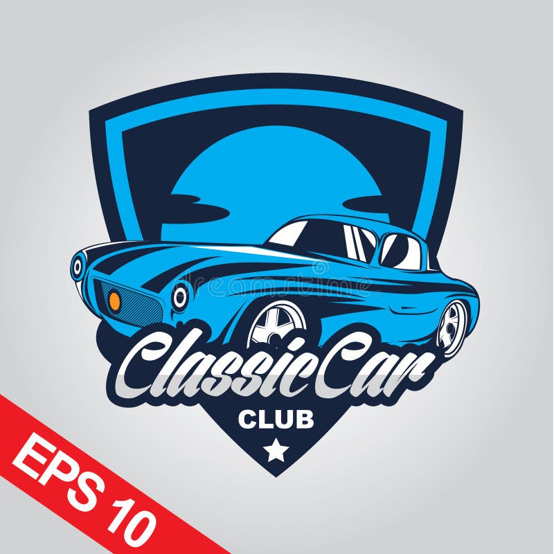 Classic Car Logo Template stock vector. Illustration of drive - 98690354