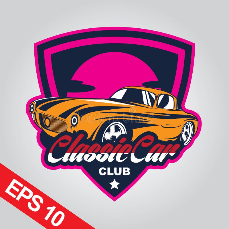 Classic Car Logo Template stock vector. Illustration of badge - 98690415