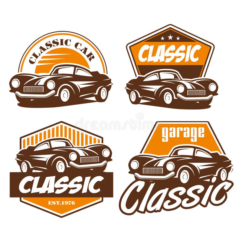 Classic Car Logo , Car Logo Vector Stock Illustration - Illustration of ...