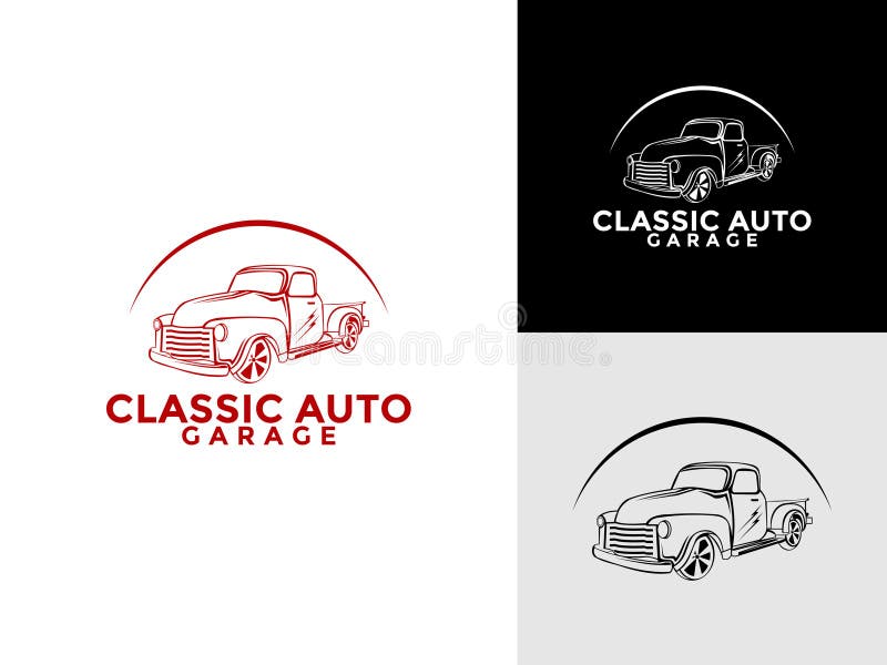 Classic Car Logo Vector. Auto Garage Car Logo Vector Stock Vector ...
