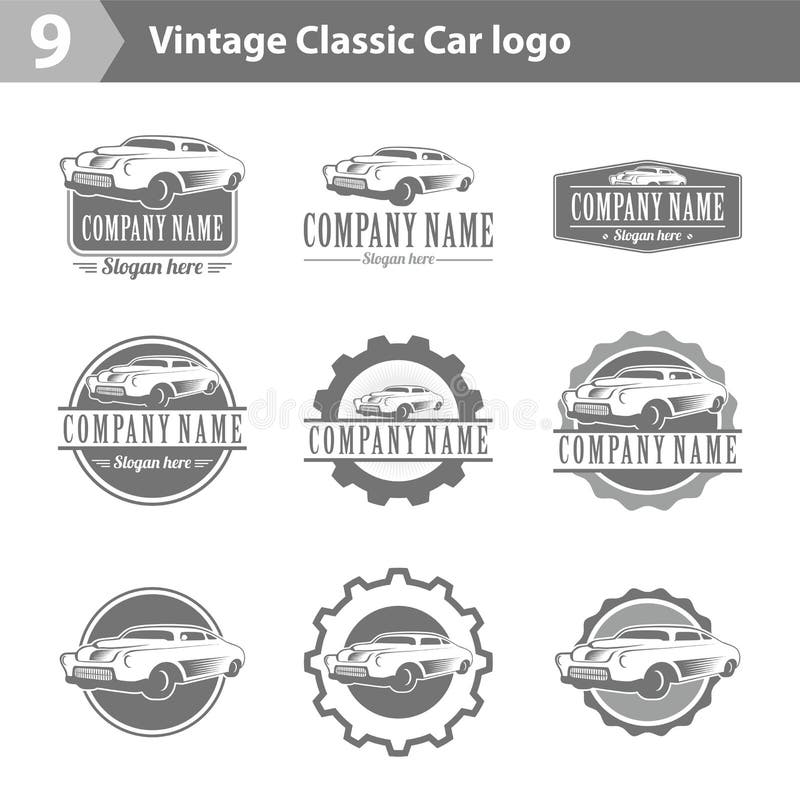 Classic car logo stock vector. Illustration of automobile - 125419064