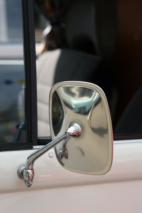 Classic Car Rear View Mirror Stock Photo - Image of equipment, colors ...