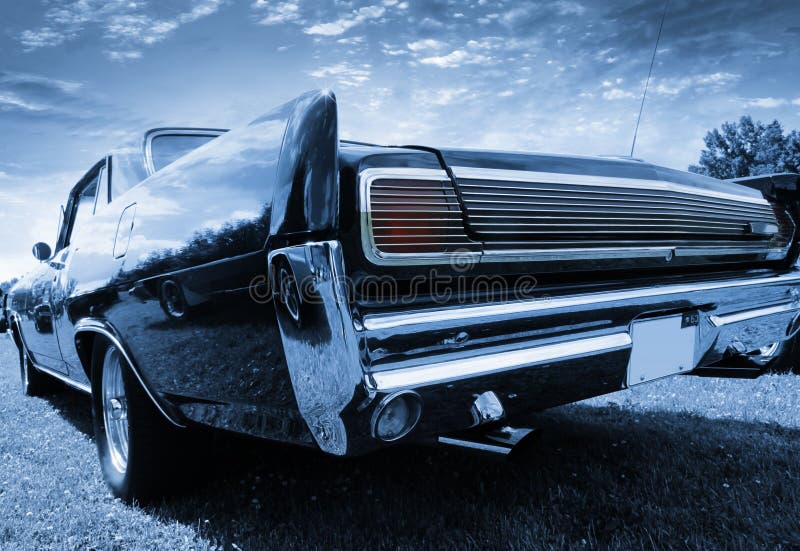 Classic car rear view stock photo. Image of sports, oldies - 55229940