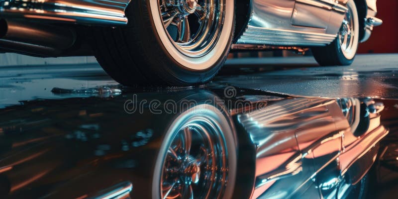 Classic Car Reflection stock image. Image of shiny, surface - 383922989