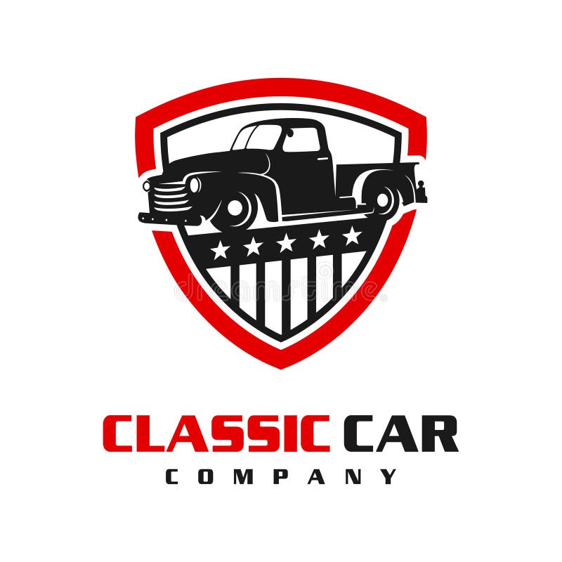 Classic Car Shield Logo Design Stock Vector - Illustration of shop ... Classic Car Shield Logo Design Stock Vector - Illustration of shop ...