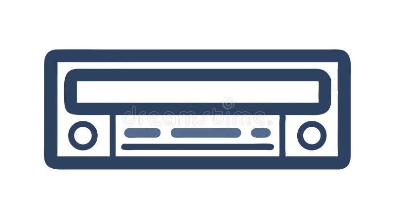 Classic Car Stereo System Interface with Knobs and Buttons, Detailed ...