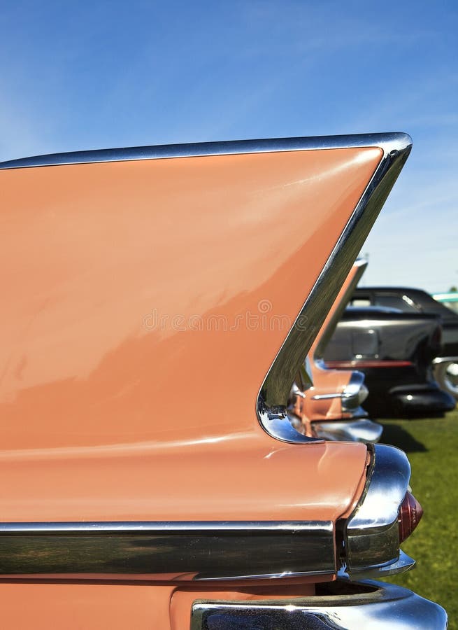 Classic Car Tail Fin stock photo. Image of muscle, polished - 19169462