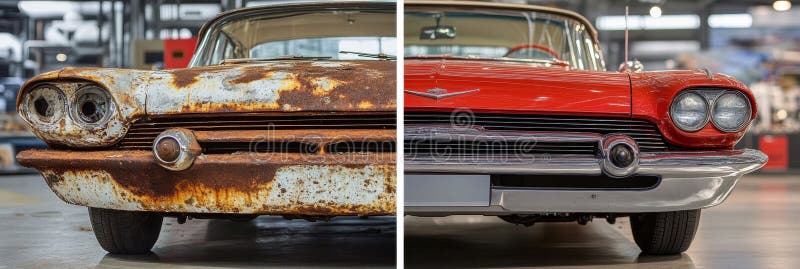 Classic Car Transformation Showcases Stark Contrast between Rusty ...