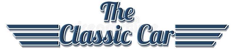 Classic Car Typography Design Stock Vector - Illustration of colour ...