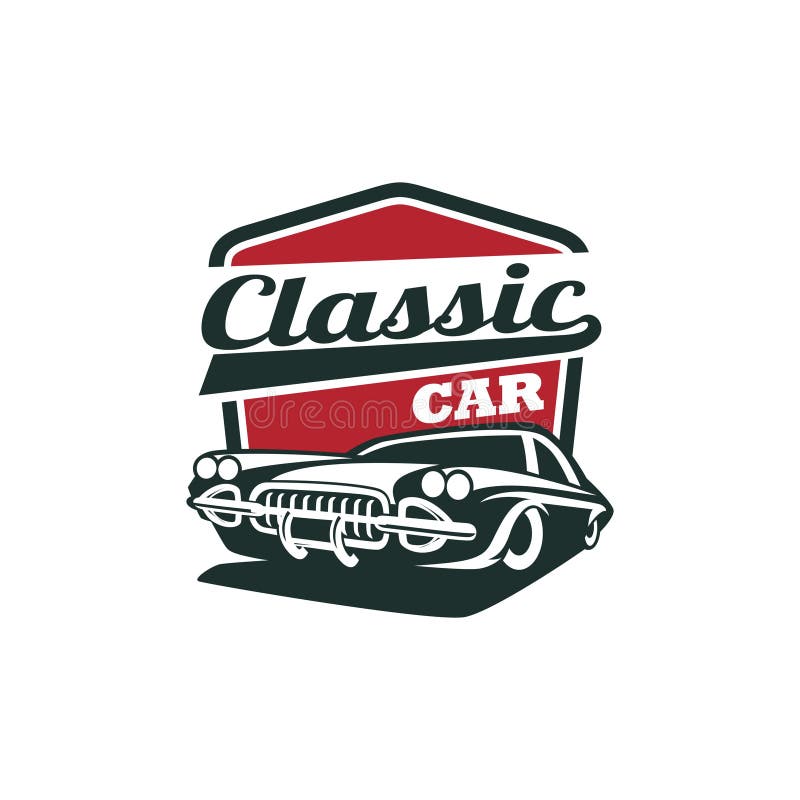 Classic Retro Muscle Cars Vector Set Stock Vector - Illustration of ...