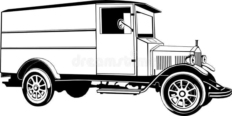 Classic Car, Wagon, Vector Drawing, Graphic, Isolated, Monogram, Symbol ...