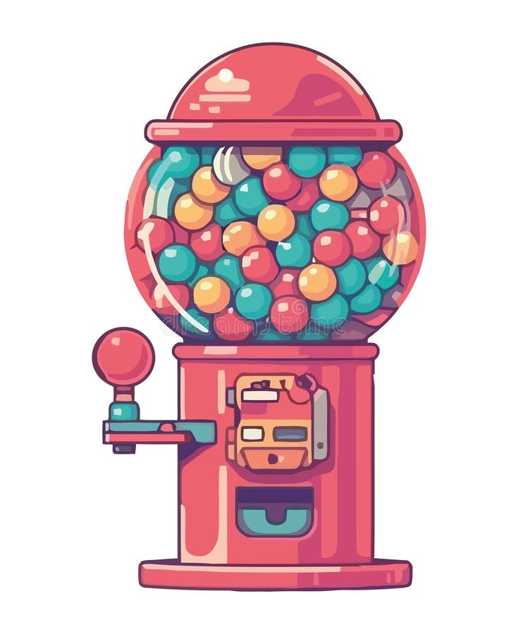 Classic Carnival Candies Dispenser Machine Icon Stock Vector ...