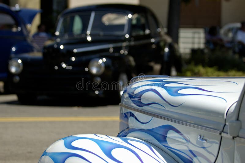 Classic Cars Facing Each Other Stock Image - Image of custom, auto: 191817