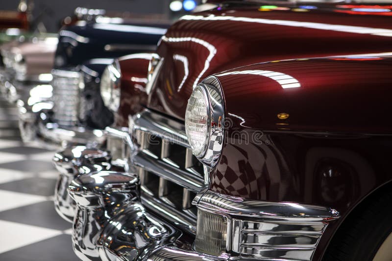 Crowded Panoramic View of Classic Car Show Editorial Image - Image of ...