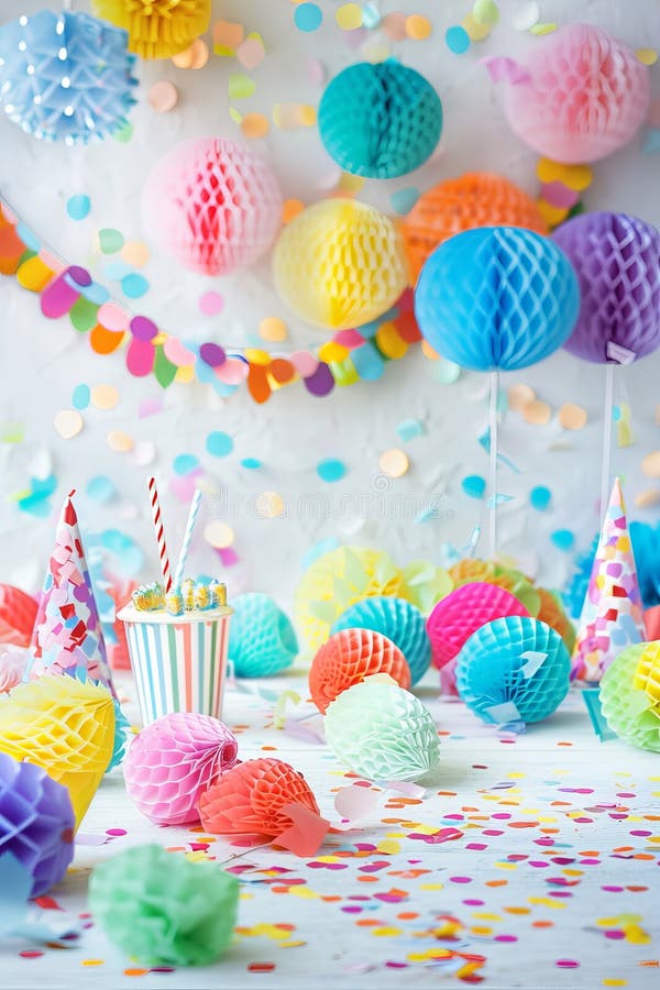 Classic Celebration Scene with Traditional Party Props Stock ...