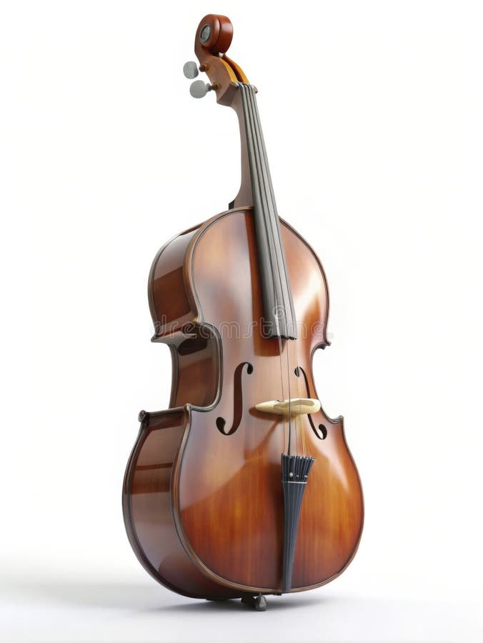 Classic Cello is Standing on a White Background, Showing Its Elegant ...