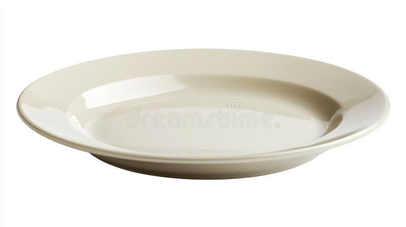 Classic Ceramic Dinner Plate with a Smooth Finish Stock Illustration ...