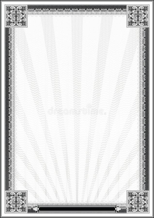 Classic Certificate Frame Vertical Black Stock Illustration ...