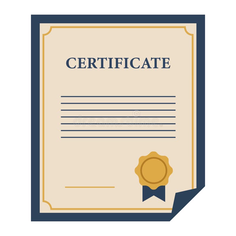 Classic Certificate Template with Badge for Academic or Training ...