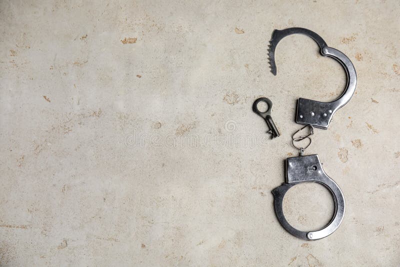 New Classic Chain Handcuffs Isolated on White Stock Image - Image of ...