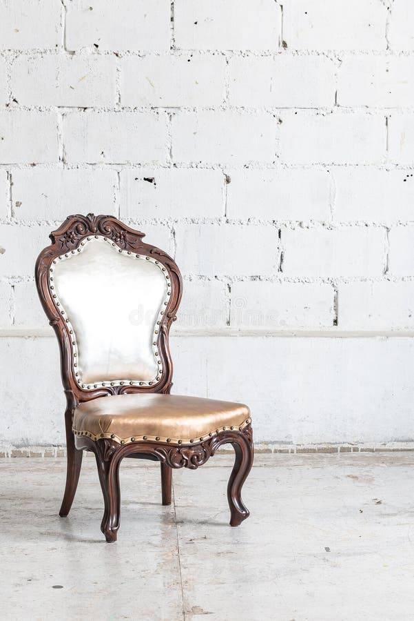 Classic Chair Style in Vintage Room Stock Photo - Image of relax ...