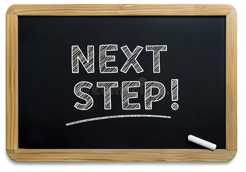 Inspirational Vintage Chalkboard Next Step Motivational Text Concept ...