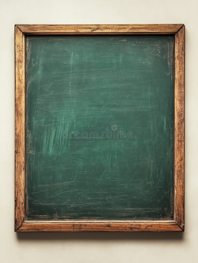 Classic Chalkboard with Wooden Frame, Blank and Vintage. Stock Photo ...