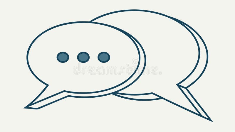 Classic Chat or Speech Bubbles Icon for Communication, Vector Design ...