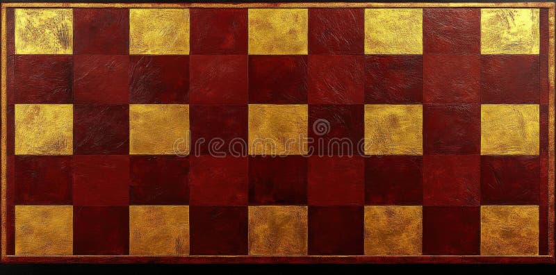 Classic Checkerboard Pattern in Gold and Burgundy for Game Strategy ...