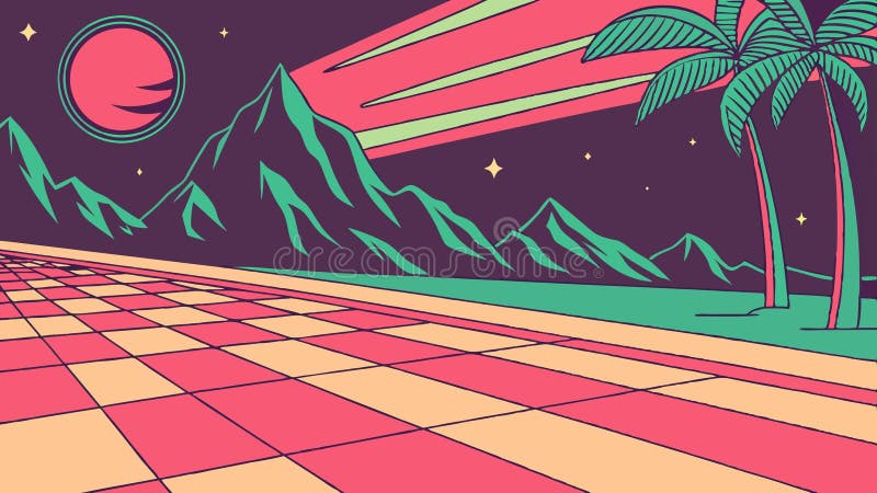 Classic Checkered Floor Pattern, Perspective Tile Design, Vector Design Generative AI Stock ...