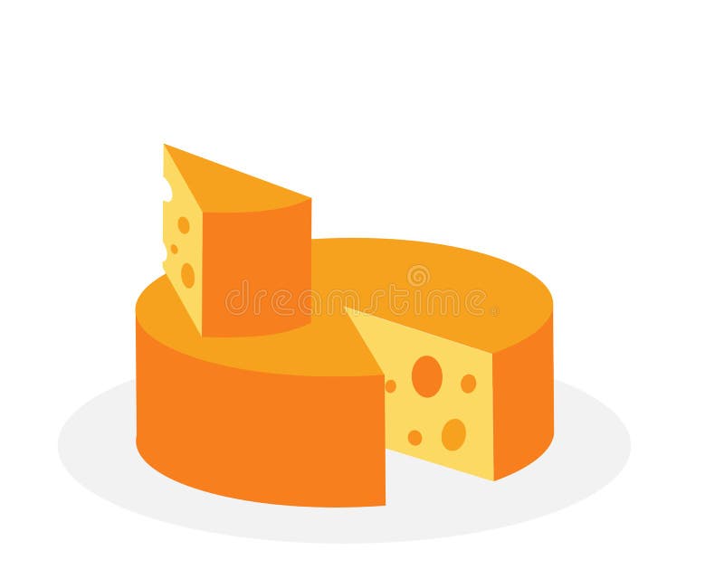 Cheese stock vector. Illustration of protein, cartoon - 125436915