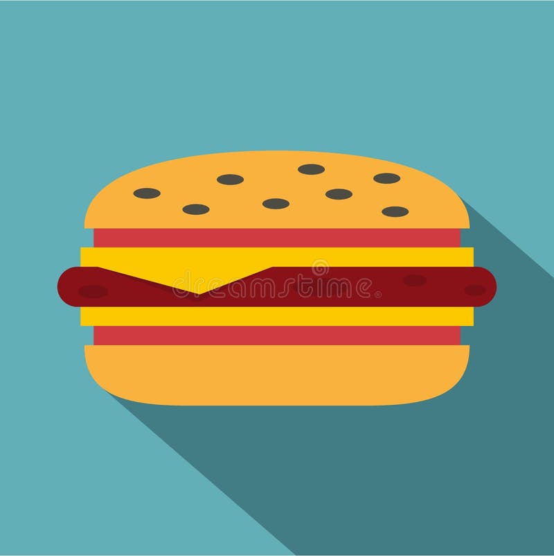 Cheeseburger Icon, Simple Style Stock Vector - Illustration of ...