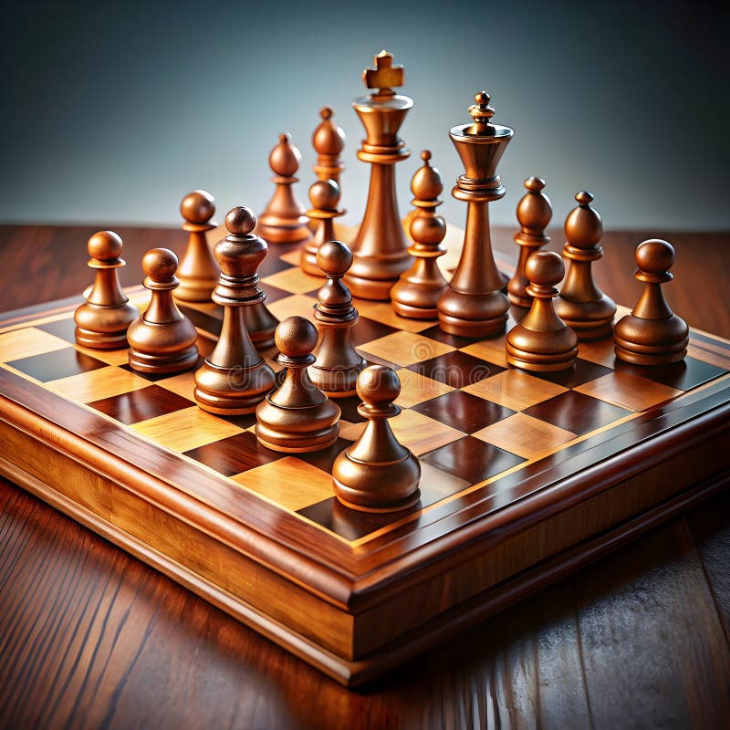 Classic Chess Board Game Isolated on Studio Background Stock ...