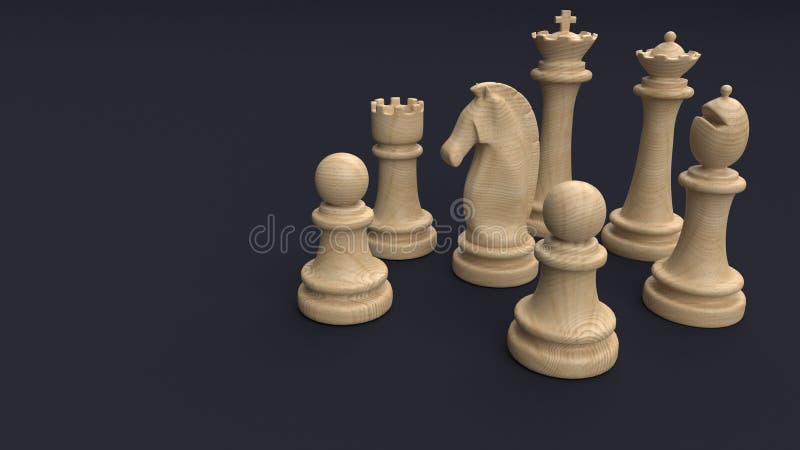 Classic Chess Board and Pieces Stock Illustration - Illustration of ...