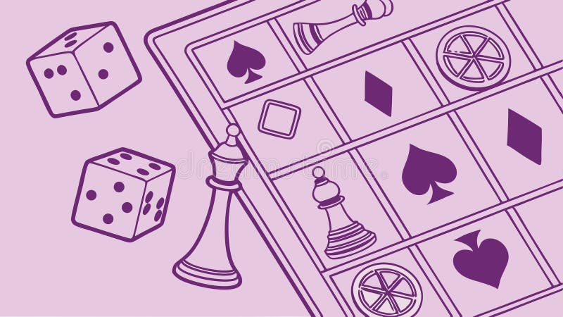 Classic Chess Board and Playing Card Game Elements, Vector Design ...