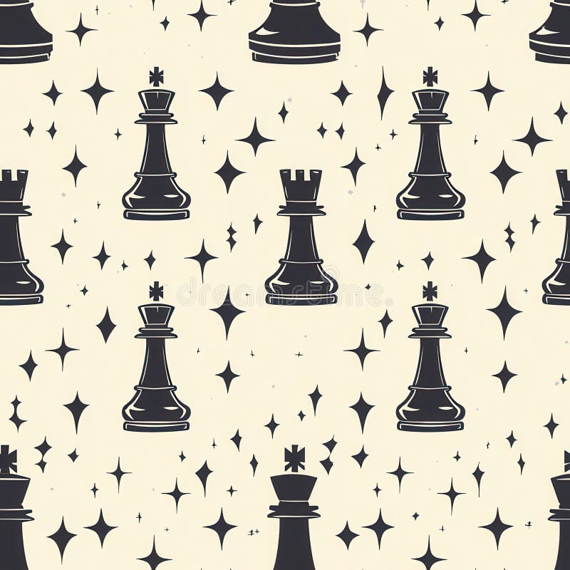 Classic Chess Game in Progress with Black and White Chess Pieces ...