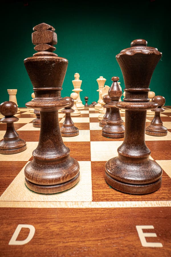 Classic Chess with White and Black Chess Pieces Stock Photo - Image of ...