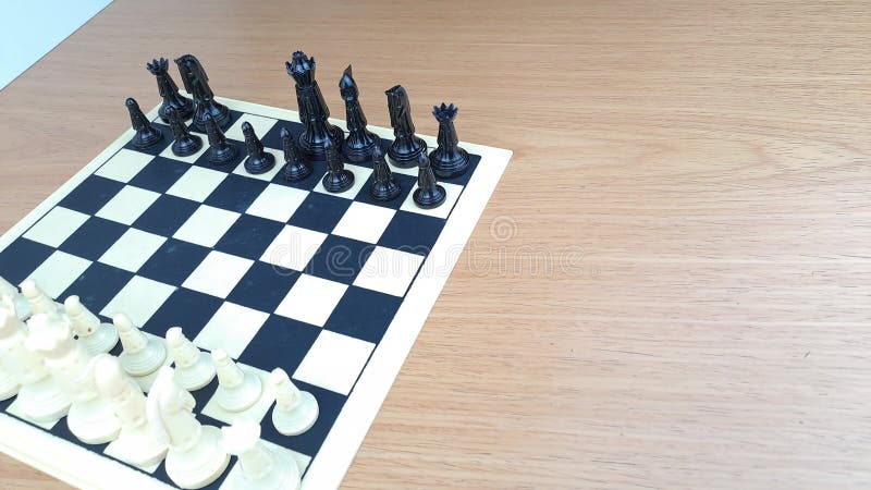Classic Chessboard and Chess Set with Blank Area Background Stock Video ...