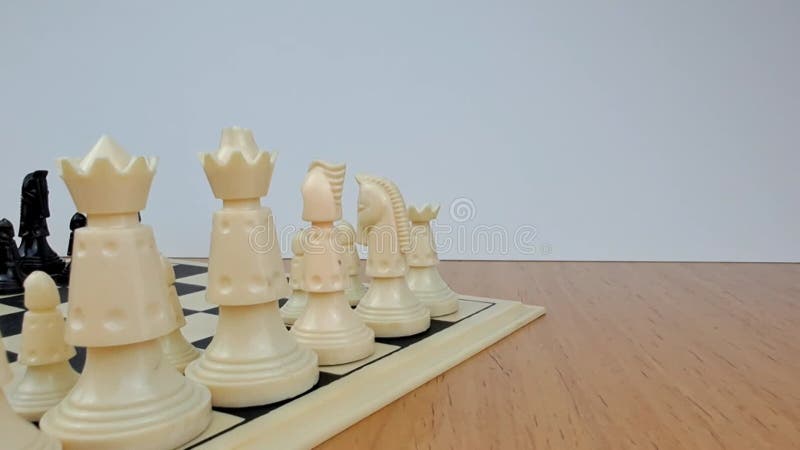 Classic Chessboard and Chess Set with Blank Area Background Stock Video ...